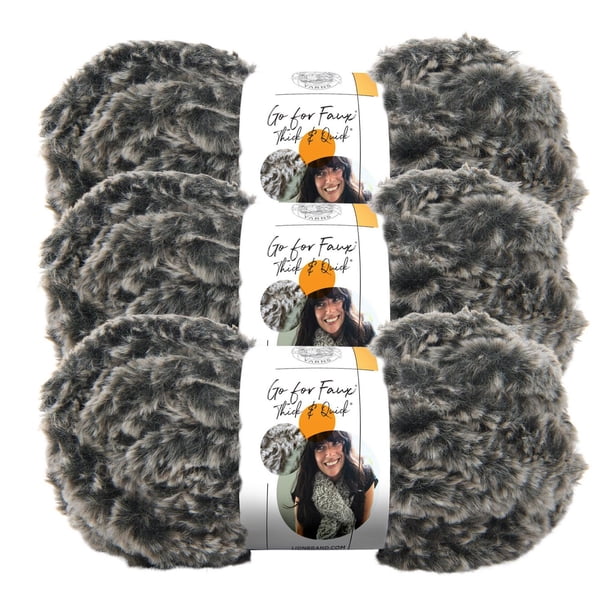 Lion Brand Go For Faux Thick & Quick Yarn #7 Jumbo Yarn 120g / 22m 3 ...