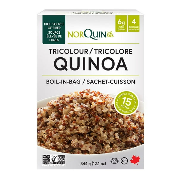 NorQuin Tri-Colour Quinoa Boil-in-Bag, 4-86g pouches, Tri-Colour Quinoa ...
