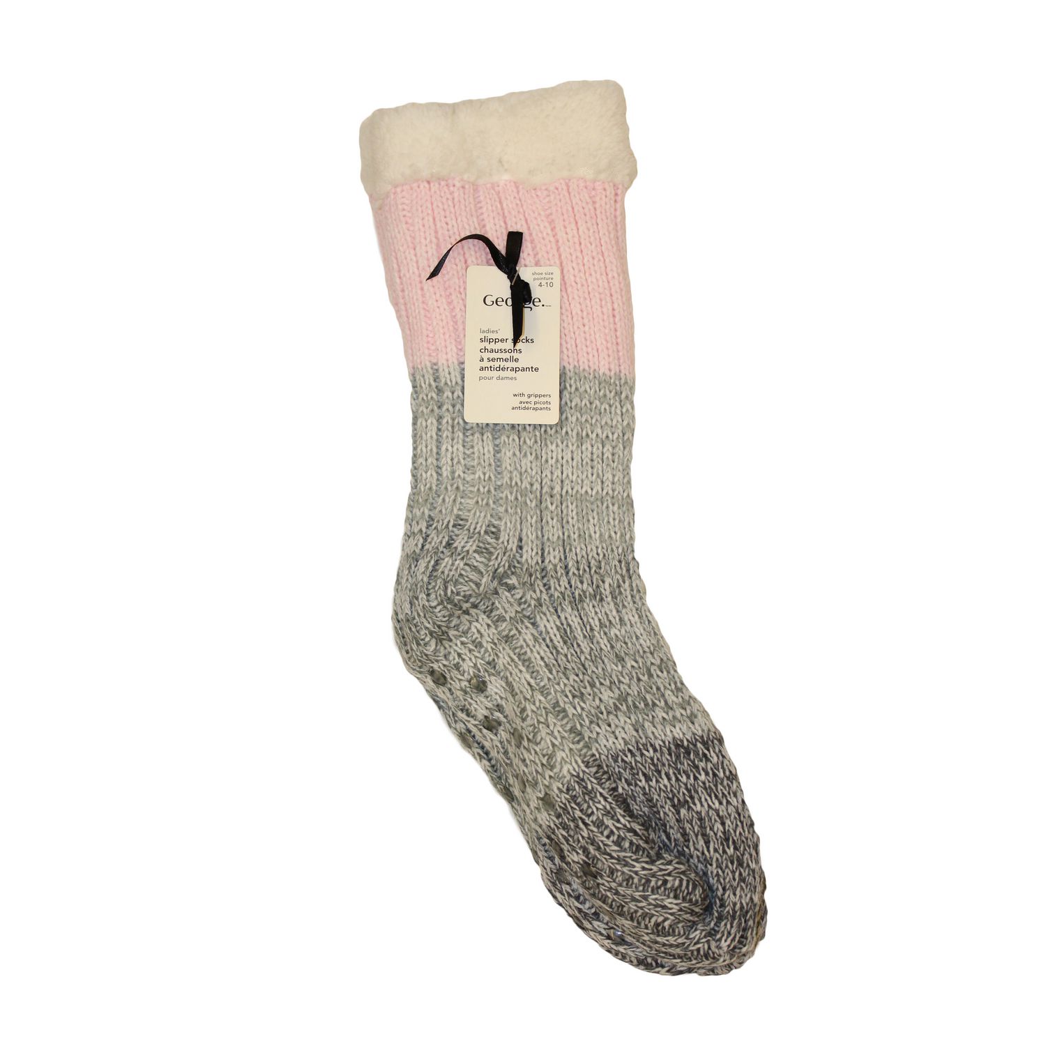 George Women's Rib with Random Knit Slipper Socks | Walmart Canada