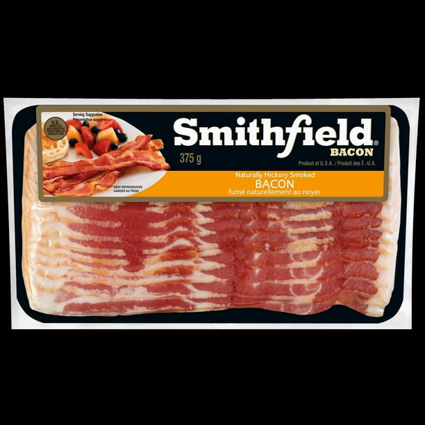 Smithfield Bacon Naturally Hickory Smoked 375g - Walmart.ca