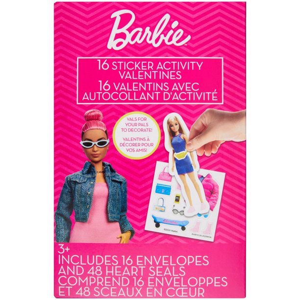 Barbie Sticker Activity Valentine Cards, Sticker Activity, Multi ...