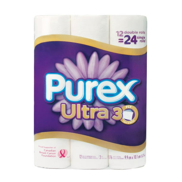 Purex Ultra Double Roll 3 Ply Bathroom Tissue Paper - Walmart.ca