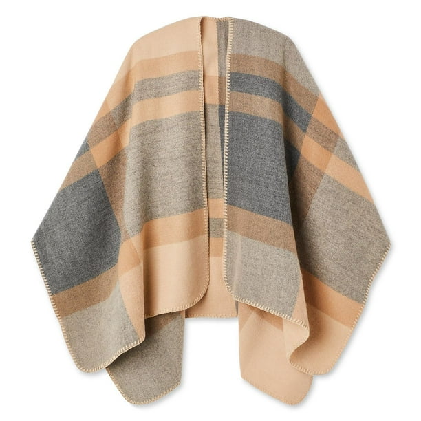 Time and Tru Women's Soft Plaid Ruana - Walmart.ca