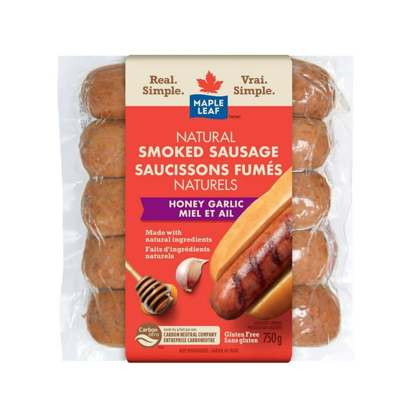 Maple Leaf Natural Smoked Honey Garlic Sausage - Walmart.ca