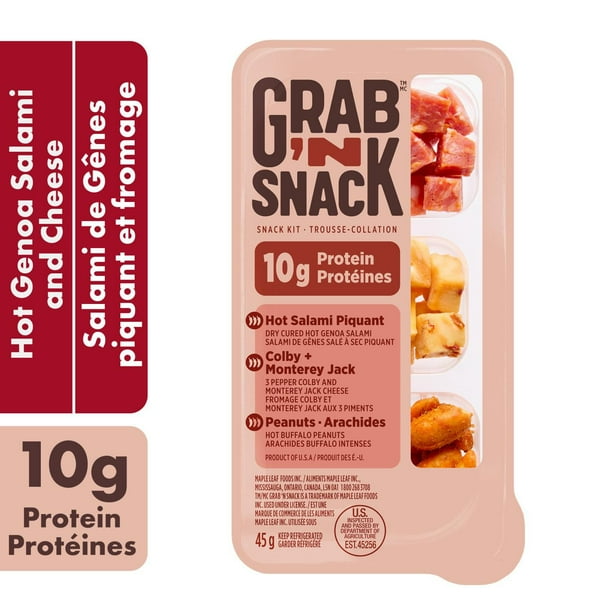 Grab 'N Snack Xtreme Hot Genoa Salami and Cheese Snack Kit - Walmart.ca