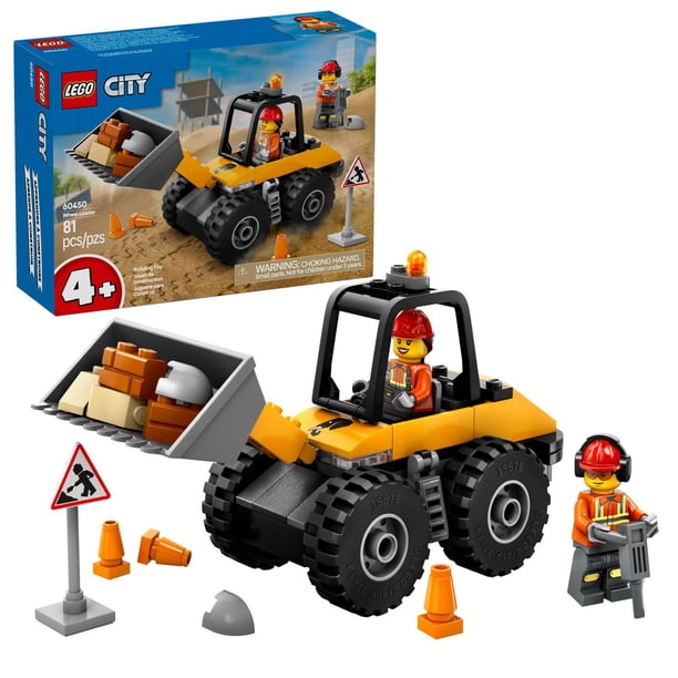 LEGO City Yellow Construction Wheel Loader Building Sensory Toy ...