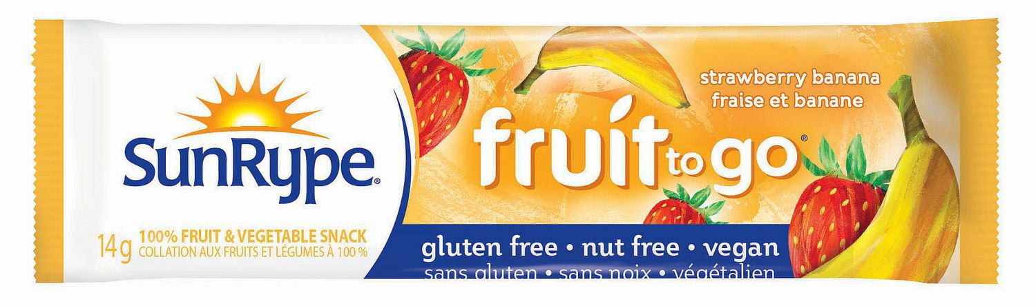 SunRype Veggie Strawberry Banana Fruit to Go 100% Fruit and Vegetable ...