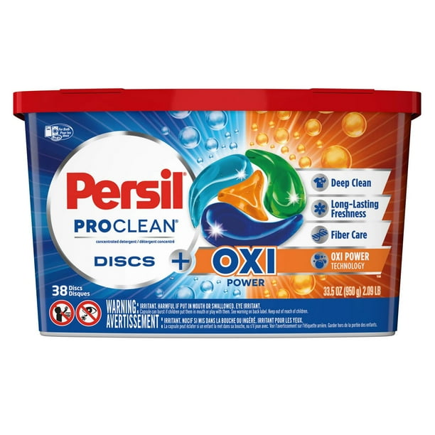 Persil ProClean DISCS Laundry Detergent, boosted OXI Power formula ...