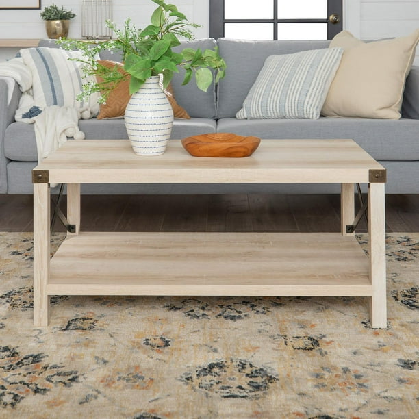 Manor Park Rustic Modern Farmhouse Coffee Table - Multiple Finishes ...