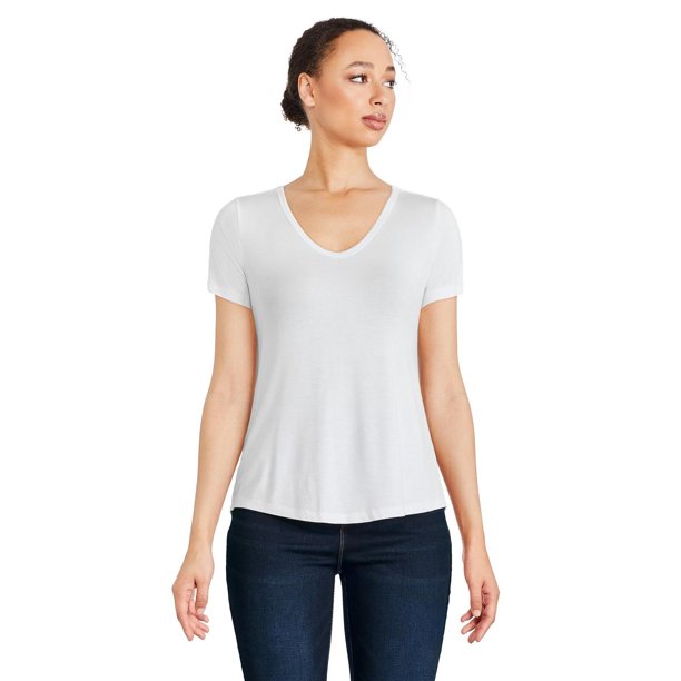George Women's Voop Neckline Tee - Walmart.ca