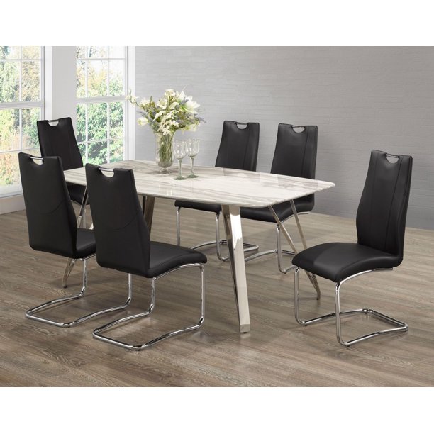 Meredith 7-Piece Dining Set, Black - Walmart.ca