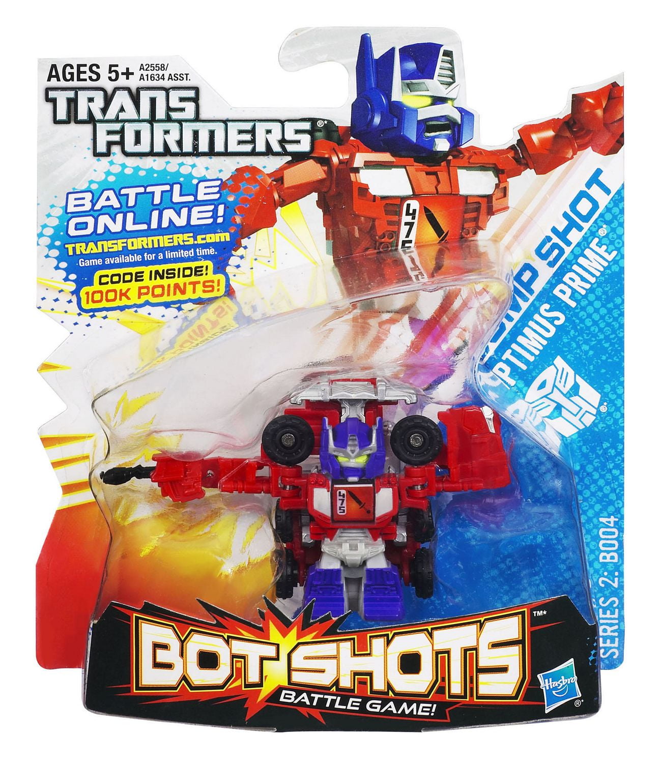 Transformers Bot Shots Battle GAME Series 2 Flip Shot Optimus Prime ...