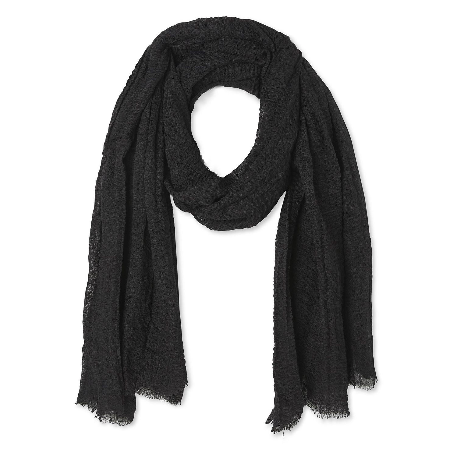 Click here for George Womens Oversized Frayed Edge Scarf Black On... prices