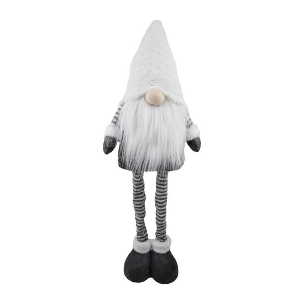 Holiday Time 35 inches Extendable Gnome Decor, Grey and White Colors ...