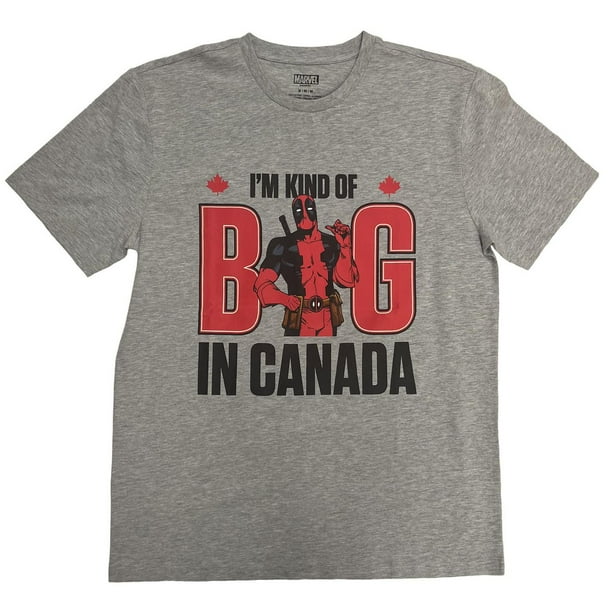 Deadpool Mens Deadpool Big In Canada Short Sleeve Crew - Walmart.ca