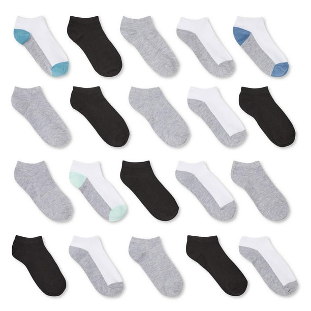 George Boys' Low-Cut Socks 20-Pack, Sizes 11/2-3/9 - Walmart.ca