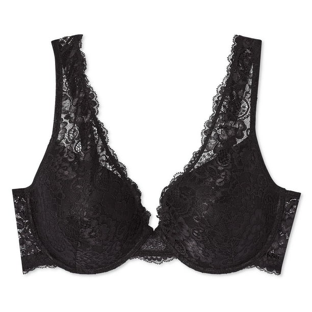 George Plus Women's Lace Overlay T-Shirt Bra, Sizes 40C-44DD - Walmart.ca