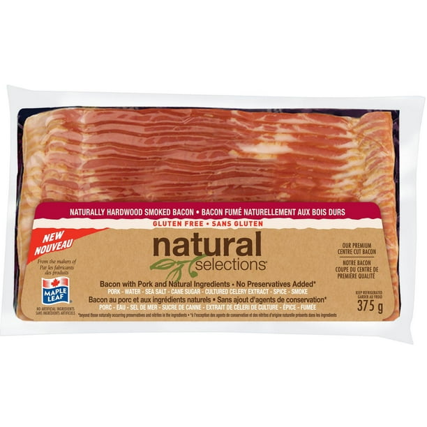 Maple Leaf Natural Selections Bacon 375g - Walmart.ca