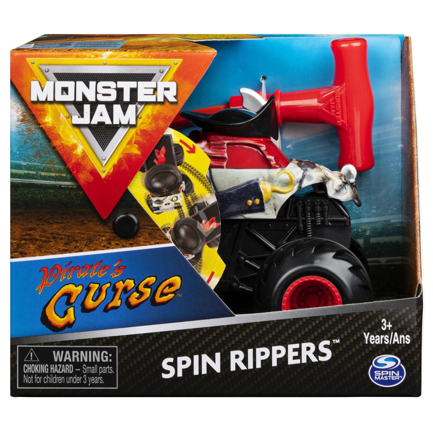 Monster Jam, Official Pirate’s Curse Spin Rippers Monster Truck, 1:43 ...