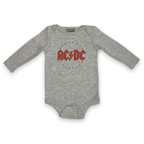 AC/DC Infant Long Sleeve Rib-knit crew neck Bodysuit, Rib-knit leg ...