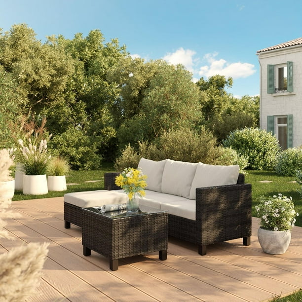Better Homes & Gardens Brookbury 3-Piece Patio Outdoor Compact ...