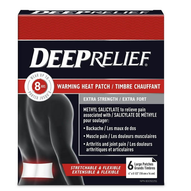 Deep Relief Extra Strength Warming Heat Pain Relief Patch, Relieve and ...