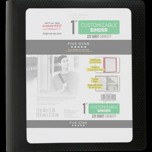 Five Star® 1” Customizable Binder, Binder - Walmart.ca