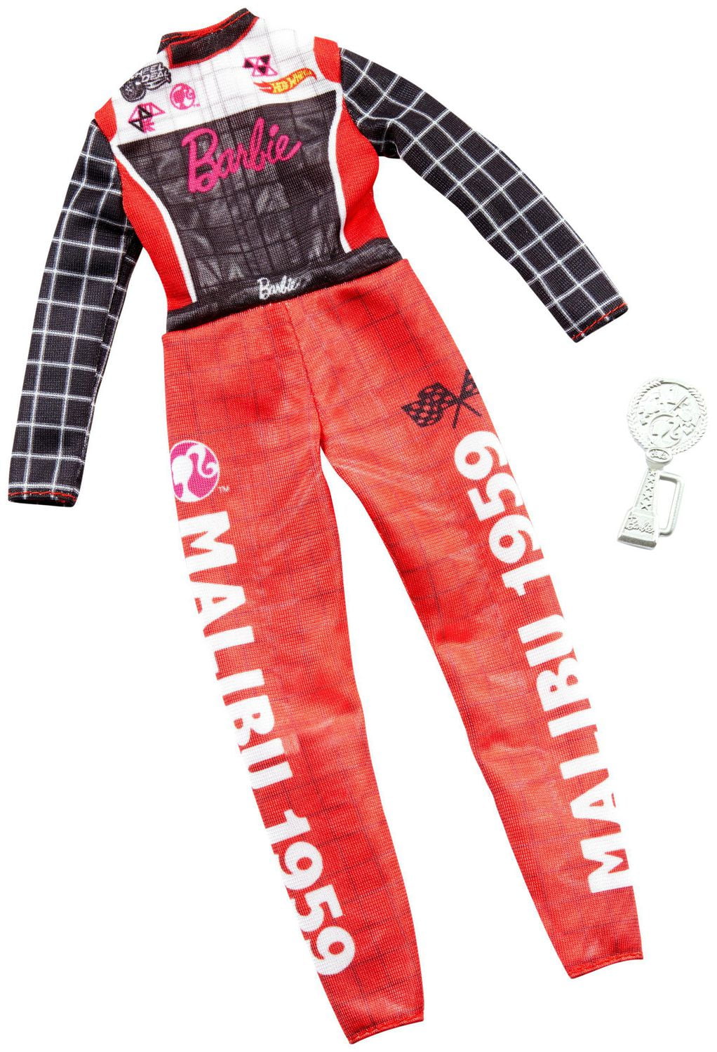 Barbie Career Fashions Pack: Barbie Clothes - Racecar Driver Jumpsuit ...