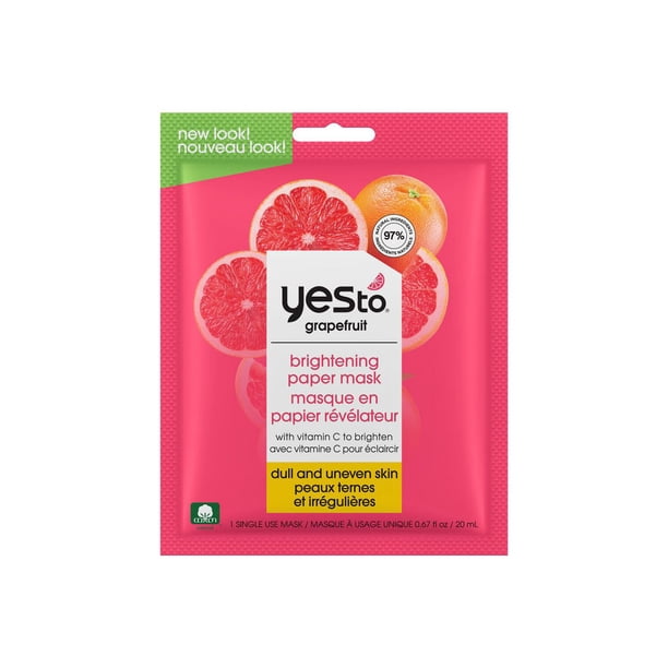 Yes To Grapefruit Vitamin C Brightening Paper Mask - Single Use ...