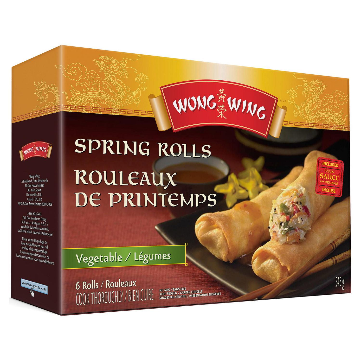 Wong Wing Vegetable Spring Rolls | Walmart Canada