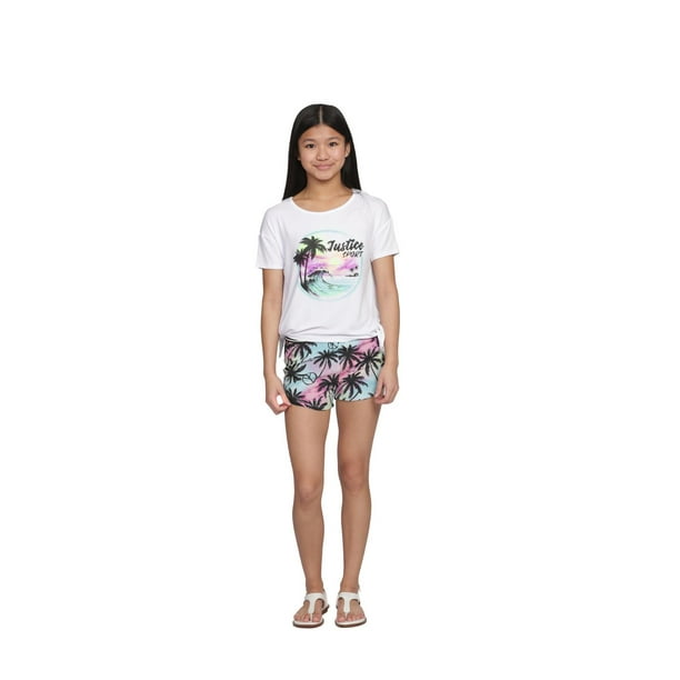 Justice Sunset Beach Short Sleeve Fashion T-Shirt - Walmart.ca