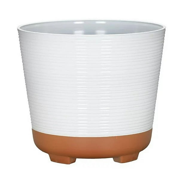 10" Wallula Planter, White/Terracotta - Walmart.ca
