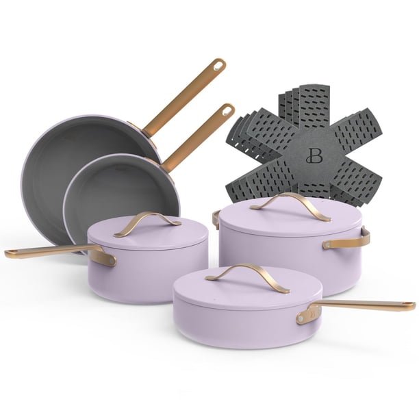 Beautiful 12pc Ceramic Non-Stick Cookware Set by Drew Barrymore ...