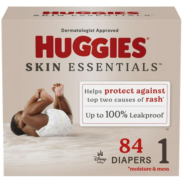 Huggies Skin Essentials Baby Diapers, Sizes: N-6, 76-36 Count, Sizes: N ...