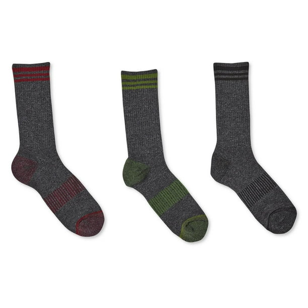 Ozark Trail Men's Crew Socks 3-Pack, Sizes 7-12 - Walmart.ca