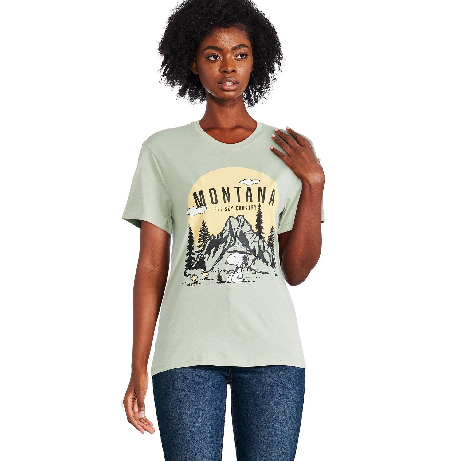 Click here for Peanuts Womens Snoopy Boyfriend Fit Tee L prices