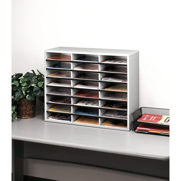 Literature Organizer - 24 Compartment, Letter, Dove Gray - Walmart.ca