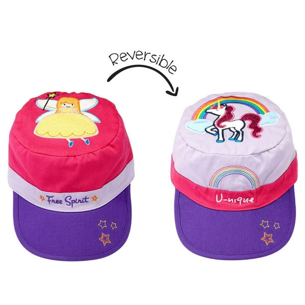 FlapJackKids - Toddler & Kids Reversible Cap - Fairy / Unicorn - UPF 50 ...