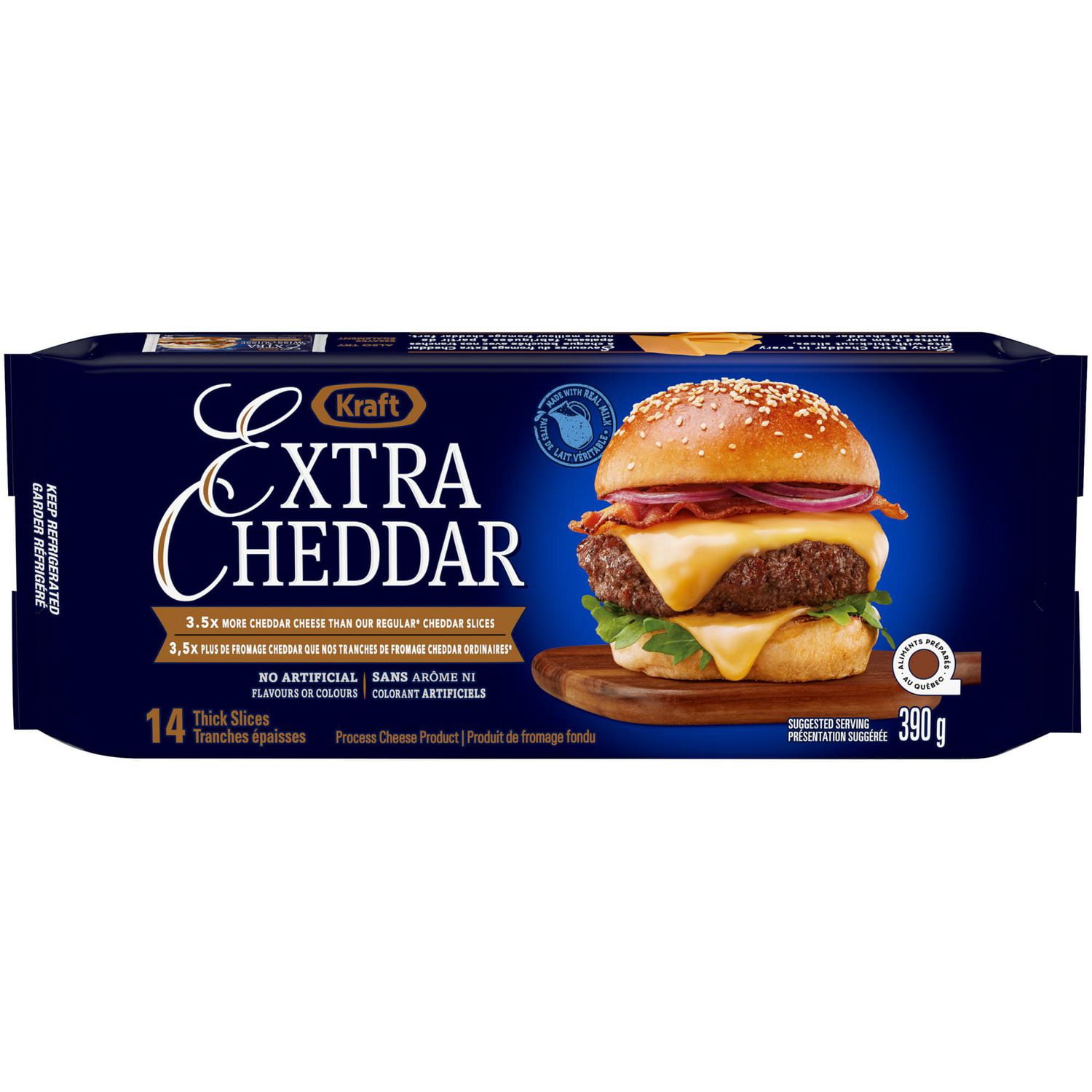Click here for Kraft Extra Cheddar Slices  390g  14ct prices