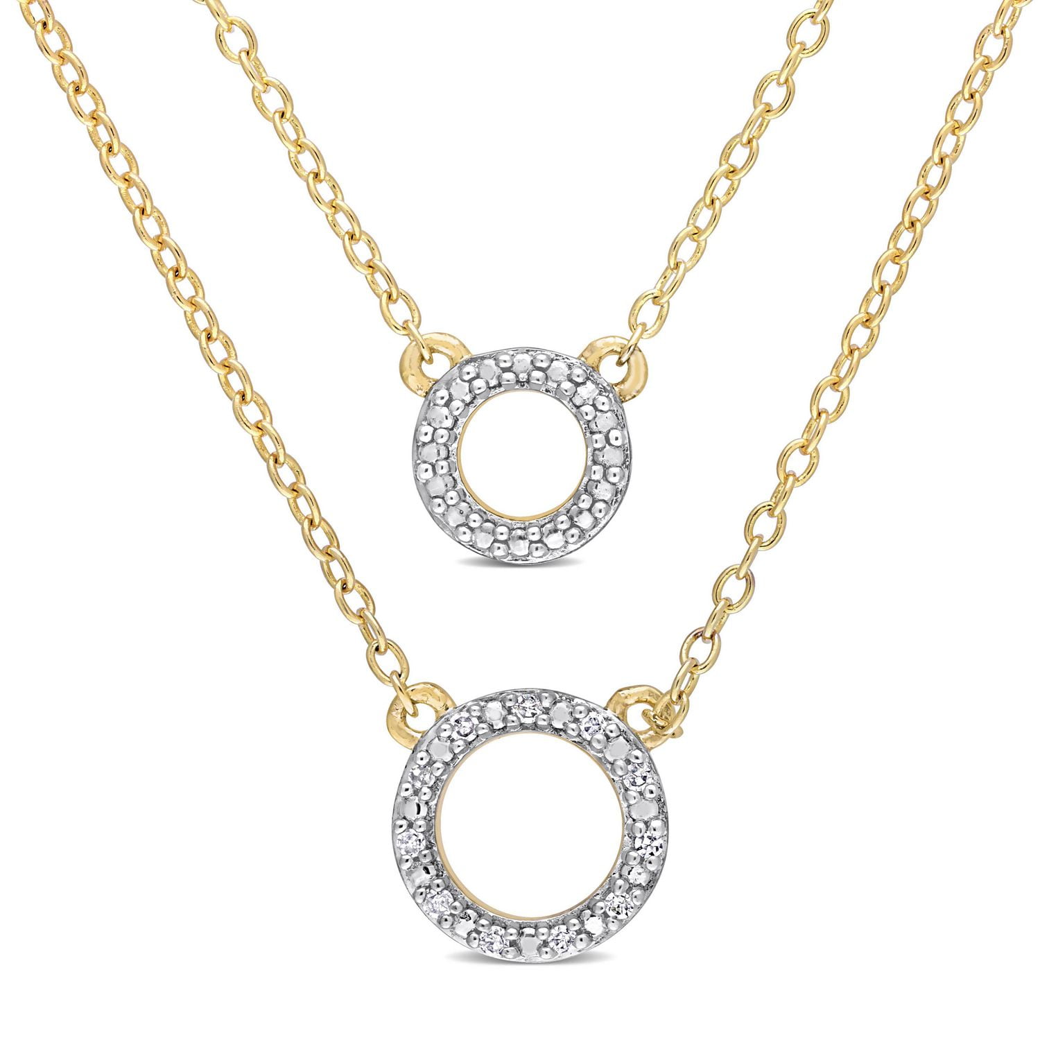 Click here for Miabella Diamond Accent Yellow Rhodium-Plated Ster... prices