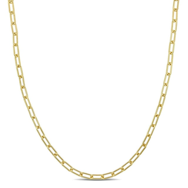 Miabella 18K Yellow Gold Plated Sterling Silver Oval Link Chain ...