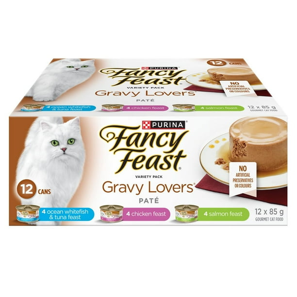 Fancy Feast Gravy Lovers Paté Assorted Variety Pack, Wet Cat Food 85 g ...