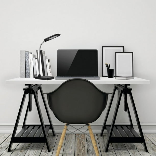 Globe Electric LED Integrated Metal Desk Lamp, Chrome Gooseneck, 5 ...