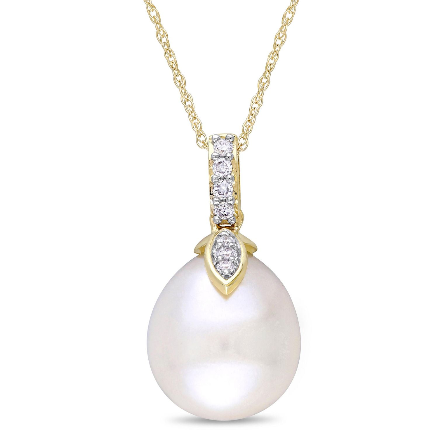 Click here for Miabella Freshwater Cultured Pearl And 1/10 Carat... prices