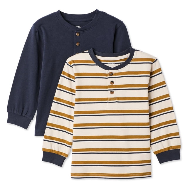 George Toddler Boys' Long-Sleeve Henley T-Shirt 2-Pack - Walmart.ca
