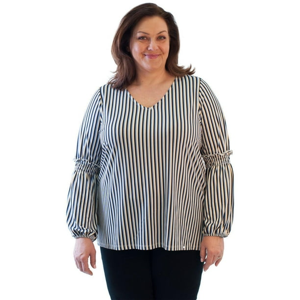 Como Blu ladies Knit Plus Top - Walmart.ca