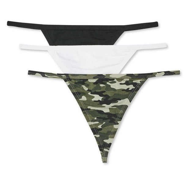 No Boundaries Women's G-String Thong 3-Pack, Sizes S-XL - Walmart.ca