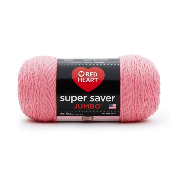 Red Heart® Super Saver® Jumbo Yarn, Acrylic #4 Medium, 14oz/396g, 744 ...