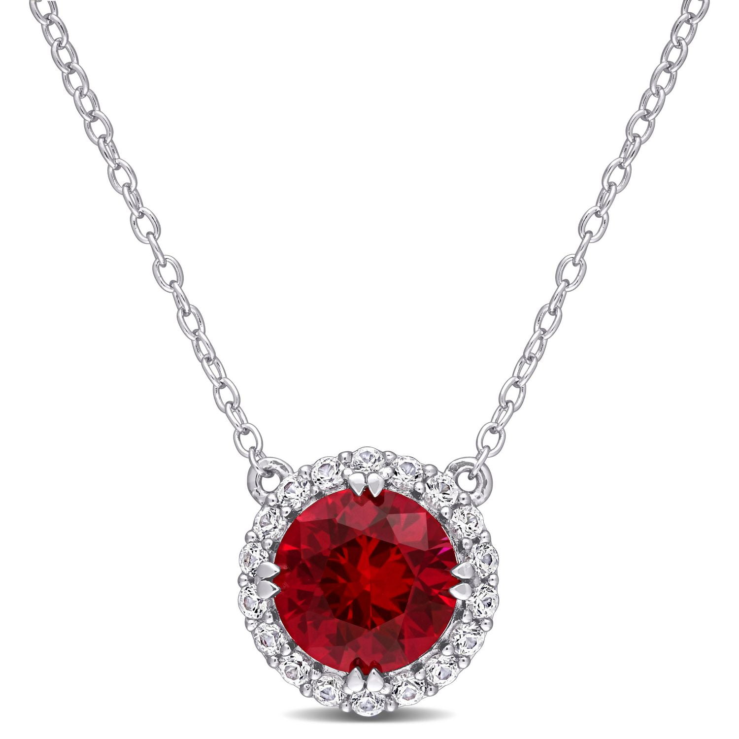 Click here for Miabella 2-3/4 Carat T. G.W. Created Ruby And Crea... prices