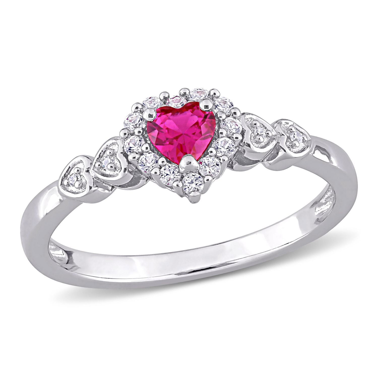 Click here for Miabella 3/8 Carat T. G.W. Created Ruby  Created W... prices